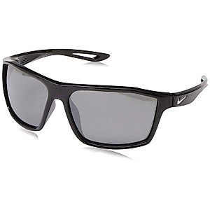 Nike EV1061-010 Legend S Frame Grey with Silver Mirror Lens Sunglasses, Black/White