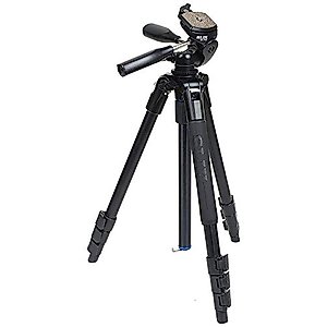 SLIK Pro AL-324DX w/SH-705E 3-Way Pan Head for Mirrorless/DSLR Sony Nikon Canon Fuji Cameras and More - Black (613-358)