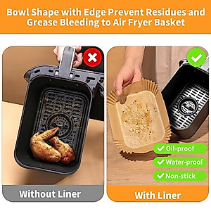Air Fryer Liners Disposable for Ninja Airfryer: 125pcs 8.7x5.5" Rectangle Parchment Paper for Air Fryer Dual Basket Ninja DZ201 DZ401 Foodi 8Qt and Above Air Fryer liner Accessories