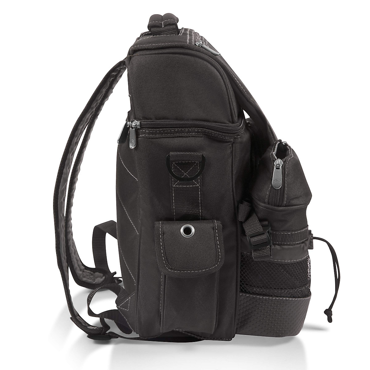 ONIVA - a Picnic Time brand Turismo Backpack Cooler With Water Bottle Carrier, Soft Cooler Backpack, Travel Cooler Bag, (Black)