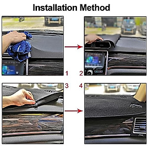 HATHWAY Fit for Volvo XC60 S60 S60L 2012-2016 RHD, car Dashboard Cover, Anti-Scratch Durable car Dashboard Cover, Interior Dash Covers