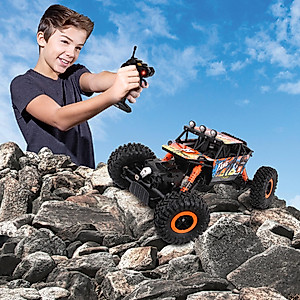 NKOK Mean Machine 1/16 R/C Rock Crawler Series [2.4GHz] Rock Crawler Fang, Innovative Suspension System, Powerful Motor, Grippy Tires, 150-foot Range, Pistol Grip Controller, Real time 4x4