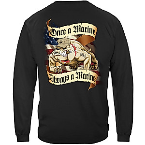 Marine Corps Tshirts | Once A Marine Always Long Sleeve Shirt MM101LSL