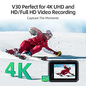 KEXIN 256GB Micro SD Card U3 SDXC Up to 90MB/s High Speed Memory Card with Adapter, C10, U3, V30, Full HD, 4K UHD, A1, Micro SD Card 256 GB