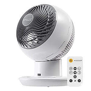 IRIS USA WOOZOO Oscillating Fan, Vortex Fan, DC Motor Quiet and Eco Friendly, Remote Equipped 8-in-1 Fan w/ Timer/ Multi Oscillation/ Air Circulator/ 10 Speed Settings, Large White