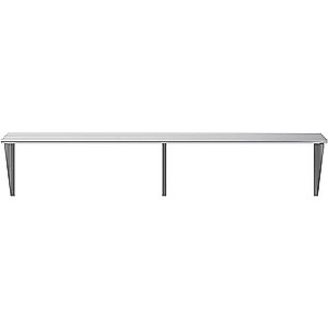 Express KitchQuip Premium Quality Stainless Steel Tubular Wall Shelf | Appliance & Equipment Metal Shelving | Kitchen, Restaurant, Garage, Laundry, Utility Room | NSF Certified | (72" Long x 18" Deep)