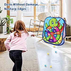 Bean Bag Toss Game Toys for Kids,Ocean Double-Sided Foldable Board Kids Cornhole Summer Outdoor Play Game and Party Supplies Toy Birthday Gifts for Toddler Boys Girls Age 2 3 4 5 6