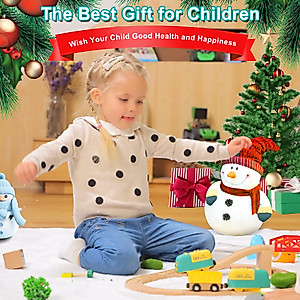 Robobloq Coding Train Set, 22 Functions Lights & Music, 3 Modes, Compatible to Major Wooden Train Tracks and Building Blocks, Great Gifts of STEM Toys for Children Aged 3-7