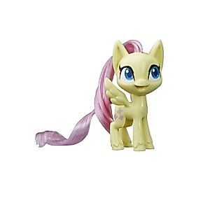 My Little Pony Fluttershy Potion Pony Figure - 3-Inch Yellow Pony Toy with Brushable Hair, Comb, and 4 Surprise Accessories