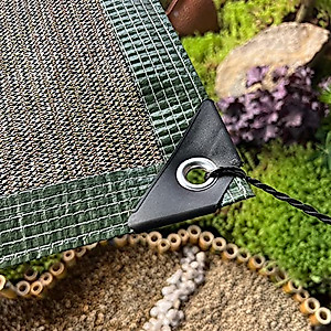 Zlovne Shade Cloth Shade Mesh Tarp,90% Uv Resistant Breathable Shade Net,Brown Shade Netting for Outdoors,Gardens Terrace Courtyard Balcony Car,Insulation Anti-Aging Shade Fabric (6.5ftx6.5ft)