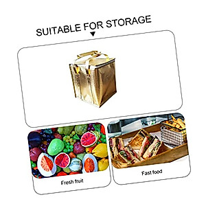 Luxshiny 2pcs Delivery Shopping Grocery Carrying and Design Thermal Aging Sturdy Zipper Item Hiking Bags Soft Insulation Capacity Camping Holder Away Warmer Cold Tote Carrier M Convenient