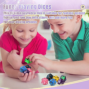 Skylety 50 Pieces Polyhedral Dice Sets with Black Pouch Compatible with RPG MTG Tabletop Role Playing Table Games Multi Colored Assortment(20 Sided Style)