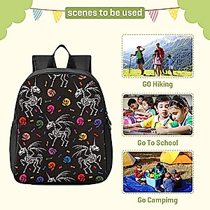 KFBE Unicorn Skull Skeleton Kids Backpack Preschool Toddler Bookbag for Girls Boys Kindergarten School Bags S 20812814