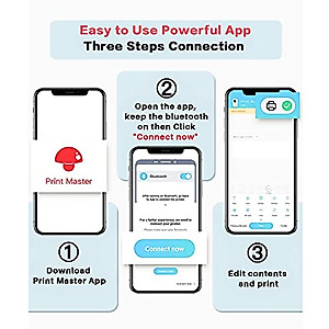 Phomemo Labeler Label Maker,Portable Bluetooth Thermal Label Makers,Compatible for Android & iOS System Gift for Father's Day - Milky White