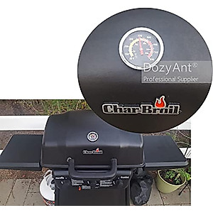 DOZYANT BBQ Charcoal Grill Smoker Temperature Gauge Pit Barbecue Thermometer Fahrenheit and Heat Indicator for Meat Cooking Port Lamb Beef, Stainless Steel Temp Gauge