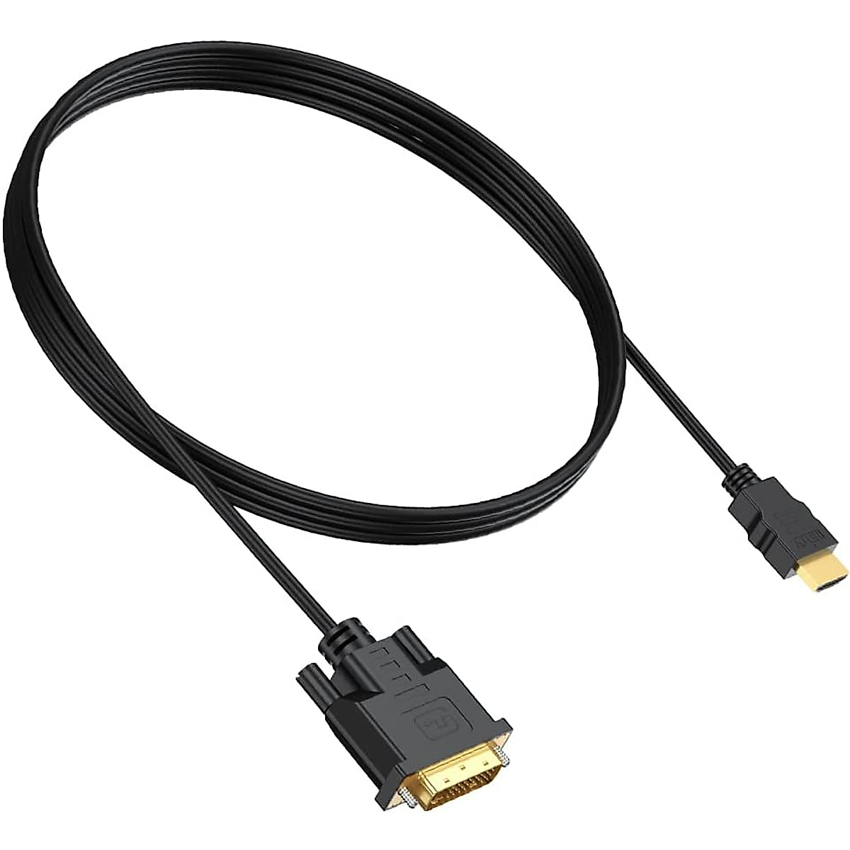 HDMI to DVI Cable 2 Pack, 5 Feet Bidirectional DVI-D to HDMI Cord ...