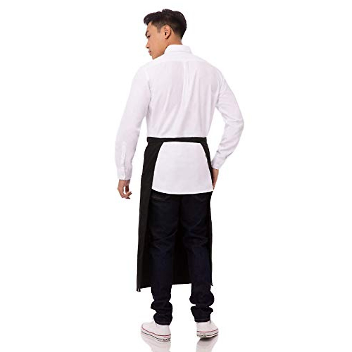 Chef Works unisex adult Two Pocket Bistro Apron apparel accessories, Black, One Size US