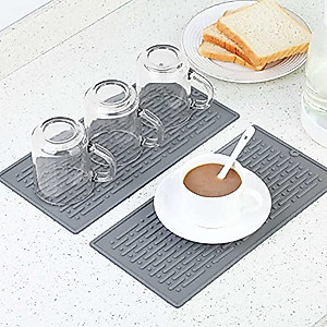 LIMNUO Silicone Dish Drying Mat Easy Clean Dishwasher ,Non-Slip,Safe Heat Resistant Trivet