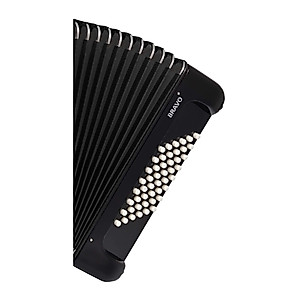 Hohner Bravo II 48 Chromatic Piano Key Accordion - Jet Black