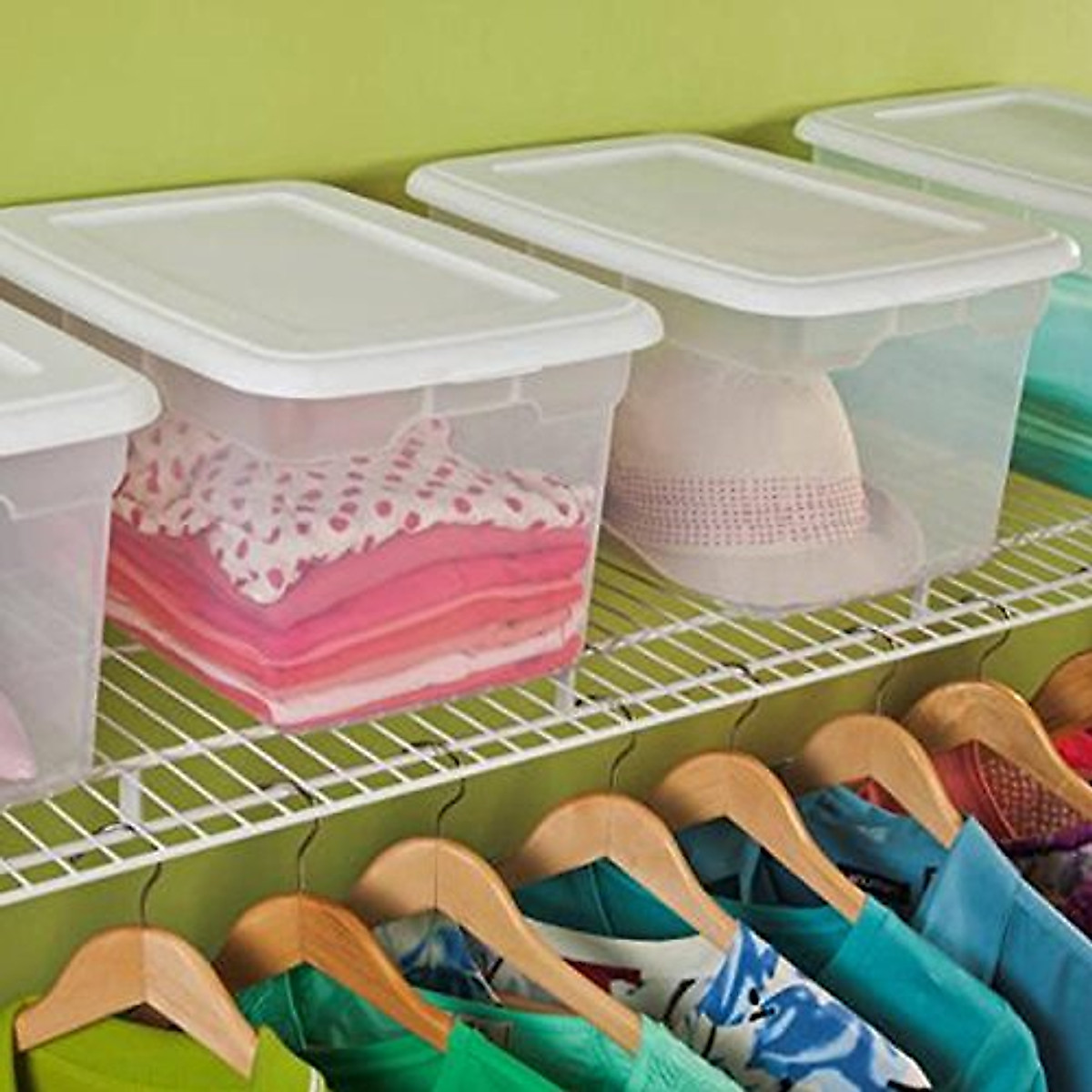 Sterilite 20-Quart White Storage Box, Case of 6