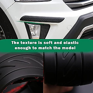 gunhunt 2 PCS Car Bumper Anti-Collision Strip, 15.7" x 2" PVC Wear-Resistant Anti-Scratch Protective Devices, Front and Rear Corner Bumper Body Decoration, Universal for Most Cars Accessories (Black)