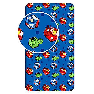 Superheroes Marvel Avengers Single Fitted Sheet Blue – 100% Cotton ‎602.04.0229.20.JF