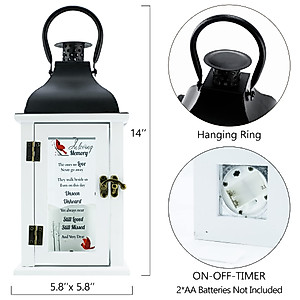 Memorial Lantern - Bereavement Sympathy Gifts for Loss of Loved One Memorial Gifts for Loss of Mother Loss of Father Remembrance Gifts