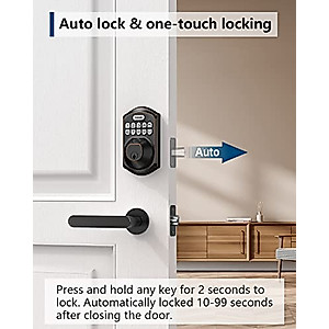 TEEHO TE002 Fingerprint Door Lock - Keyless Entry Door Lock with Keypad - Electronic Deadbolt Keyed Entry - Front Door Lock - Combination Door Lock - Easy Installation - Oil-Rubbed Bronze