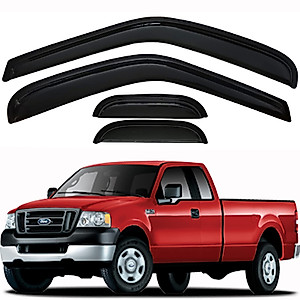 Side Window Visors Window Shade Rain Guards Vent Deflectors Fit Ford F150 1997-2003, F250 Light Duty Super Cab 1997-1999, 4PCS 94808
