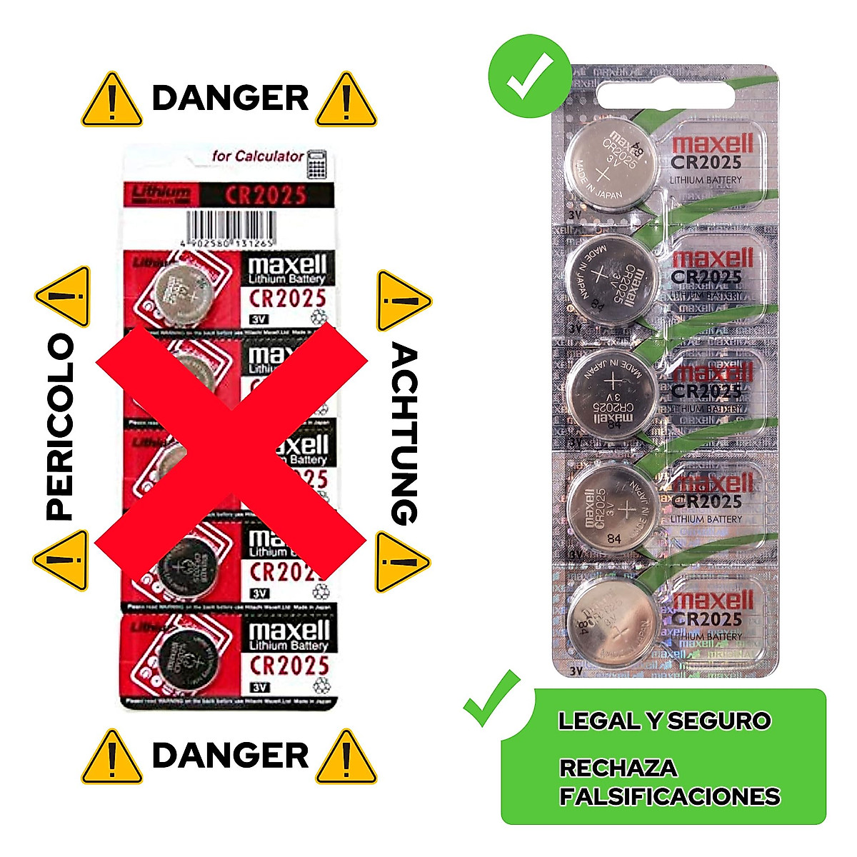 Maxell Cr2025 - 3V 5 Pack