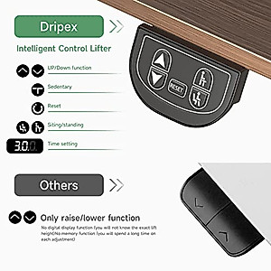 Dripex Adjustable Electric Standing Desk 1, 43 inch, White