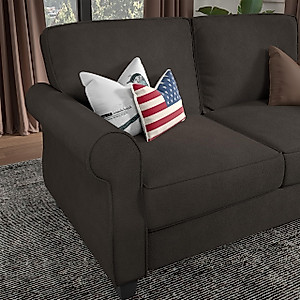 Lonkwa 57" Loveseat Sofa Couch, Upholstered Brown Couches for Living Room, 2 Seat Small Love Seat with Rounded Arms, Living Room Furniture Small Couches for Small Spaces, Apartment