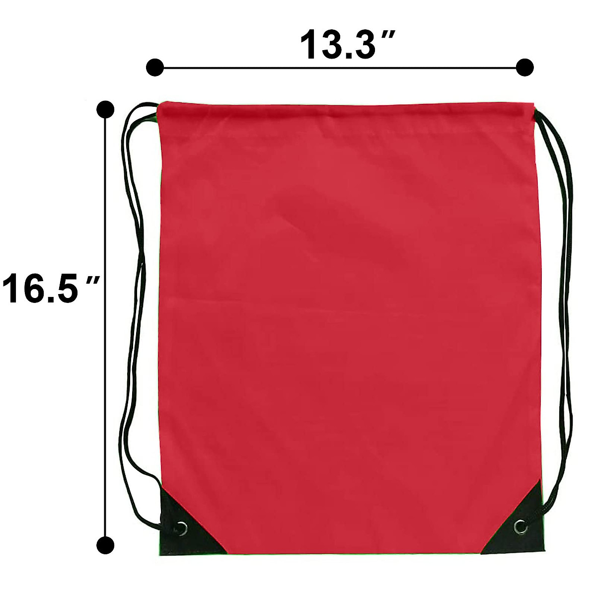 Grneric Drawstring Bags 28 Pcs String Backpack Bulk Cinch Bag Sackpack for Men Women Gym(Red)