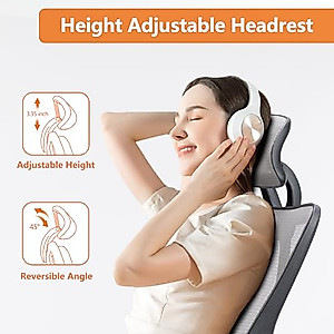 Office Chair, Desk Chair Computer Chair Ergonomic Office Chair with 2D Armrest Adjustable Lumbar Support & Headrest, High Back Home Office Desk Chair 135°Tilt Function Big and Tall Office Chair