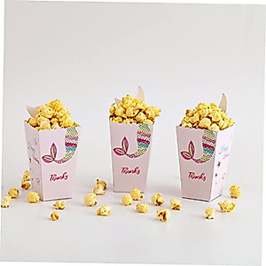ULTECHNOVO 12pcs Popcorn Boxes Mermaid Chip Box Mini Treat Boxes Mini Popcorn Boxes Candy Popcorn Party Popcorn Boxes Movie Night Treat Box Food Trays Disposable Paper Popcorn Paper Boxes