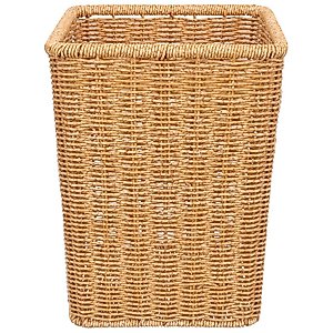 Cabilock Crevice Trash Can Magazine Basket Pastoral Style Garbage Bin Kitchen Trash Recycle Basket Bin Trash Basket Mini Garbage Can Toy Storage Bread Office Storage Basket Plastic