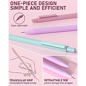Smallbudi 6PCS 0.7 mm Mechanical Pencils Set with Case, Cute Pastel Mechanical Pencil with 360PCS HB Lead Refills, 3 Eraser, Aesthetic School Supplies Pencils for Drafting Writing Drawing Sketching