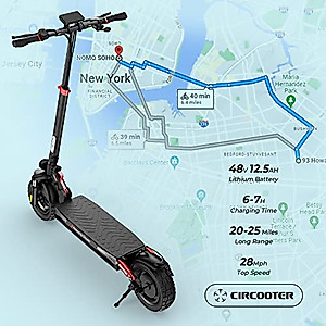 Circooter Mate Electric Scooter Adult with APP, 440LBS Max Load, 800W Motor, 28 Mph Top Speed, 25 Miles Max Range, 10 inches All Terrain Tires Off Road Scooter Electric with Storage Bag for Adult