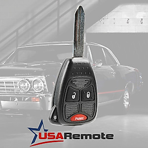 fits Dodge Caravan and Grand Caravan/Chrysler Town Country 2004 2005 2006 2007 Car Key Fob Keyless Entry Remote (M3N5WY72XX 3-btn)