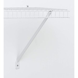 ClosetMaid Wire Support Brackets Deep Shelves, 12-Pack, with Anchors & Pins for Installation, White, 16-Inch, 12 Pack