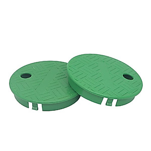 Bandelt Sprinkler Valve Box Cover Lid for Automatic Irrigation Water System Lawn, Yard, Outside ID 5.5" OD 6"-2 Pack