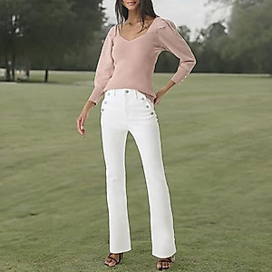 Karl Lagerfeld Paris Women's Everyday Casual Sparkle Sweater, Dune Pink Multi