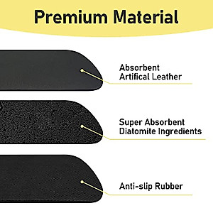 Refrigerator Drip Tray 2 Pack: Cuttable Refrigerator Drip Catcher for Fridge Water Dispenser, Absorbent Drip Tray, Refrigerator Accessories for Whirlpool, GE, Samsung (Black, Rectangular)