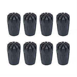 ANIUHL 8 Piece Rubber Trekking Pole Tips Hiking Walking Sticks Caps Ends Replacement Tip Protectors, Shock Absorbing and Enhanced Stability, 11mm Hole Diameter