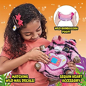 Rainbocorns Wild Elephant - 11" Collectible Plush Stuffed Animal - 10 Layers of Surprises, Unicorn Slime Mix, Nail Decals, Sparkle Sequin Heart, Ages 3+ by ZURU