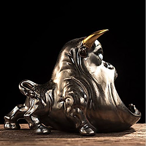 AETVRNI Desktop Waste Container, Mini Trash can, Glass Material Easy to Clean, for The Indoor and Outdoor Area, The Best Companion for Terrace, Office and Home Workplace,Blue