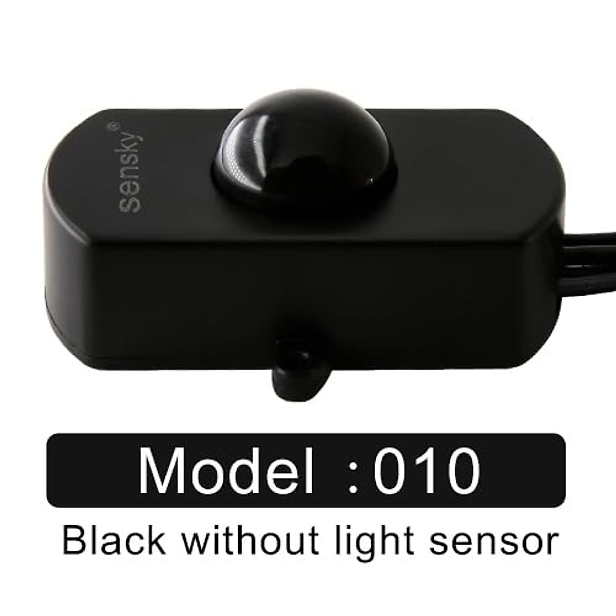 SENSKY BS010H DC 12V to 30V 3A Mini Pir Motion Sensor Switch,Occupancy Sensor Switch for Gun Safe, Kitchen Cabinet, Pantry, Closet led Lighting (Black-without Light Sensor)