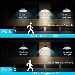 NIORSUN Solar Pendant Light, Upgraded Motion Sensor Light Outdoor Solar Lights Indoor Dimmable with Remote 3000K/4500K/6000K, 2x16.4ft Cable IP65 Waterproof for Shed, Barn, Gazebo, Patio(2 Pack)
