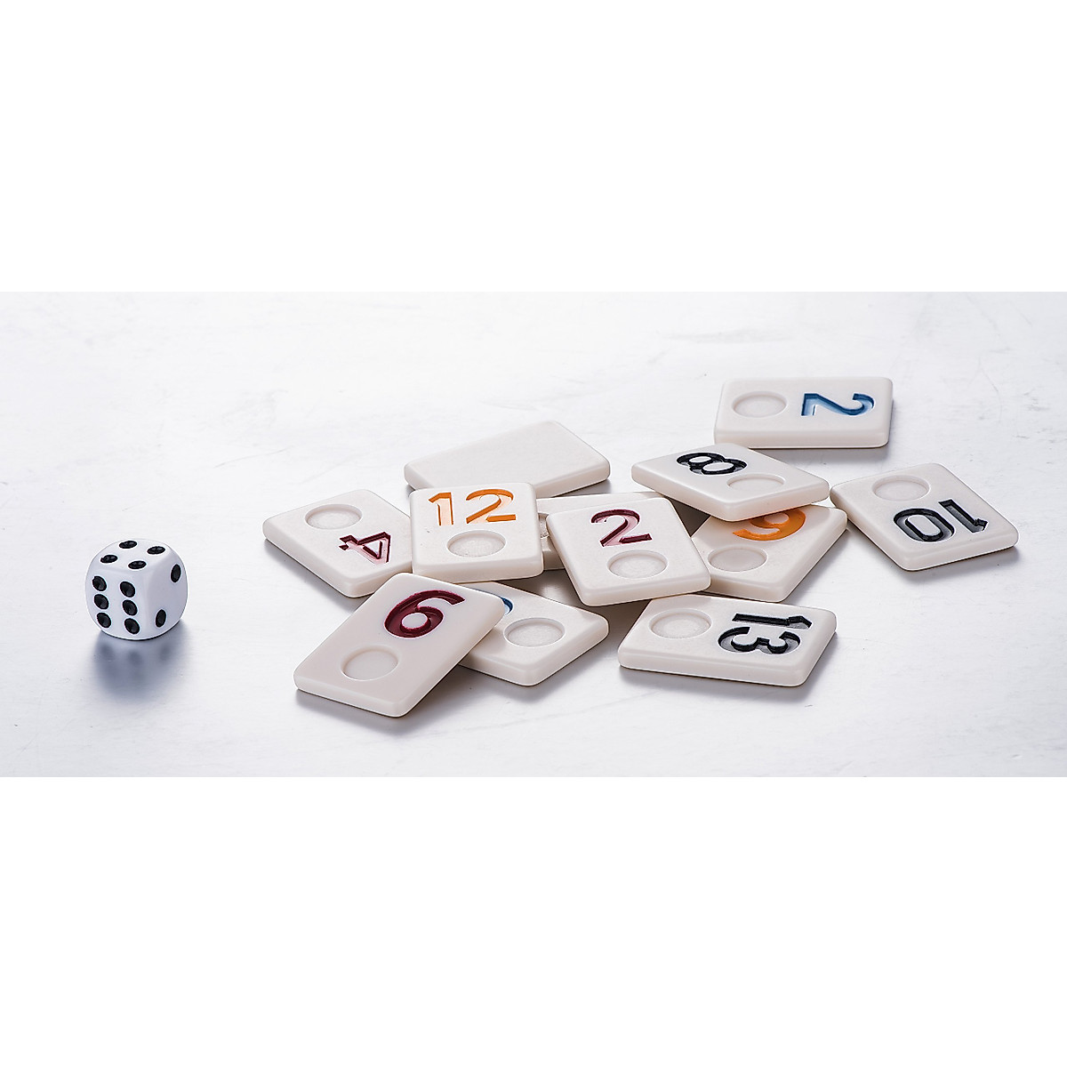 Classic Rummy Tile Game, Rummy Cube Tile Game,106 Rummy Cube Game with Portable Carton, Rummy Tiles Travel Set with 4 Tiles Holders for Family Classic Board Games Rummy Tiles in Paper Box 106 Tiles