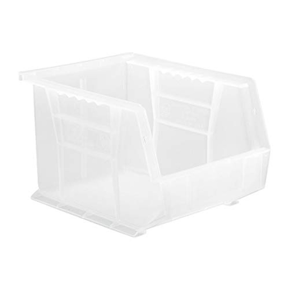 Quantum QUS239CL Ultra Stack and Hang Bin, 10-3/4" Length x 8-1/4" Width x 7" Height, Clear, Pack of 6